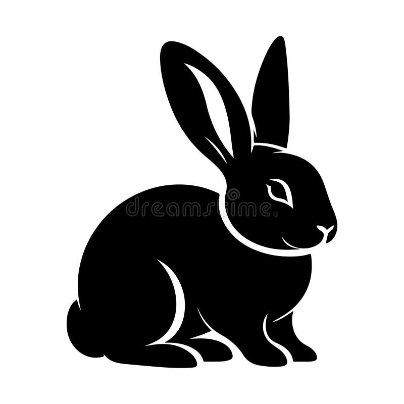 Rabbit vector silhouette stock vector. Illustration of easter - 324298687