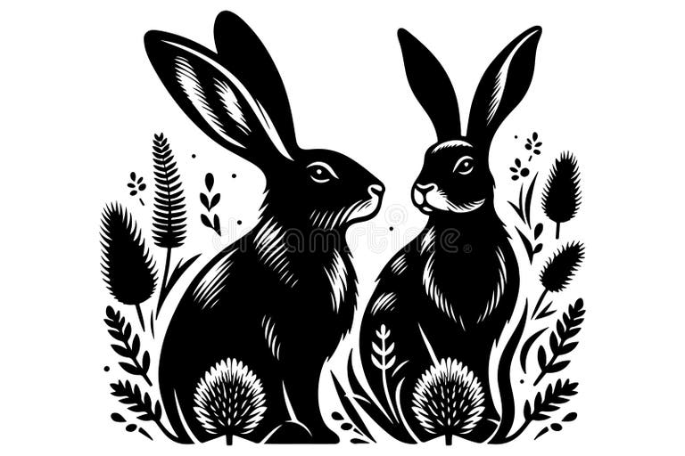 Rabbit Form Lines Stock Illustrations – 212 Rabbit Form Lines Stock ...