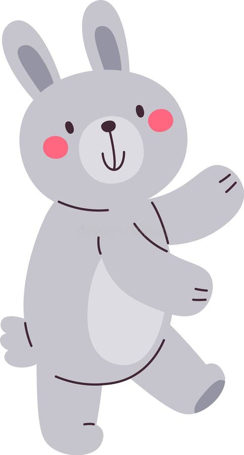 Rabbit Walking Animal stock vector. Illustration of nature - 299662954