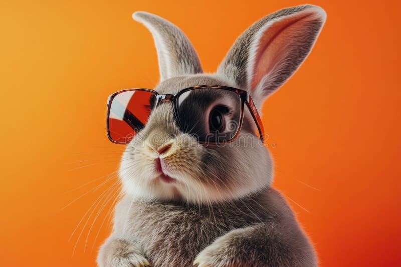 Rabbit wearing sunglasses stock photo. Image of model - 363361680