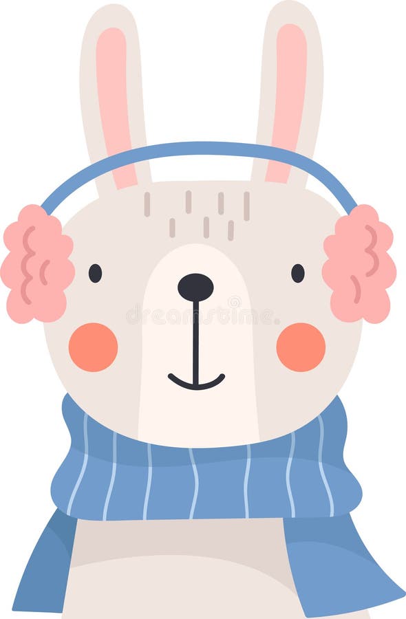 Rabbit Wearing Winter Clothes Stock Vector - Illustration of cartoon ...