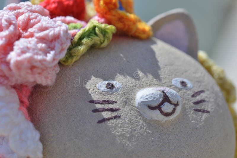 Rabbit Woolen Stitch Crochet Stock Photo - Image of cheerful, mother ...