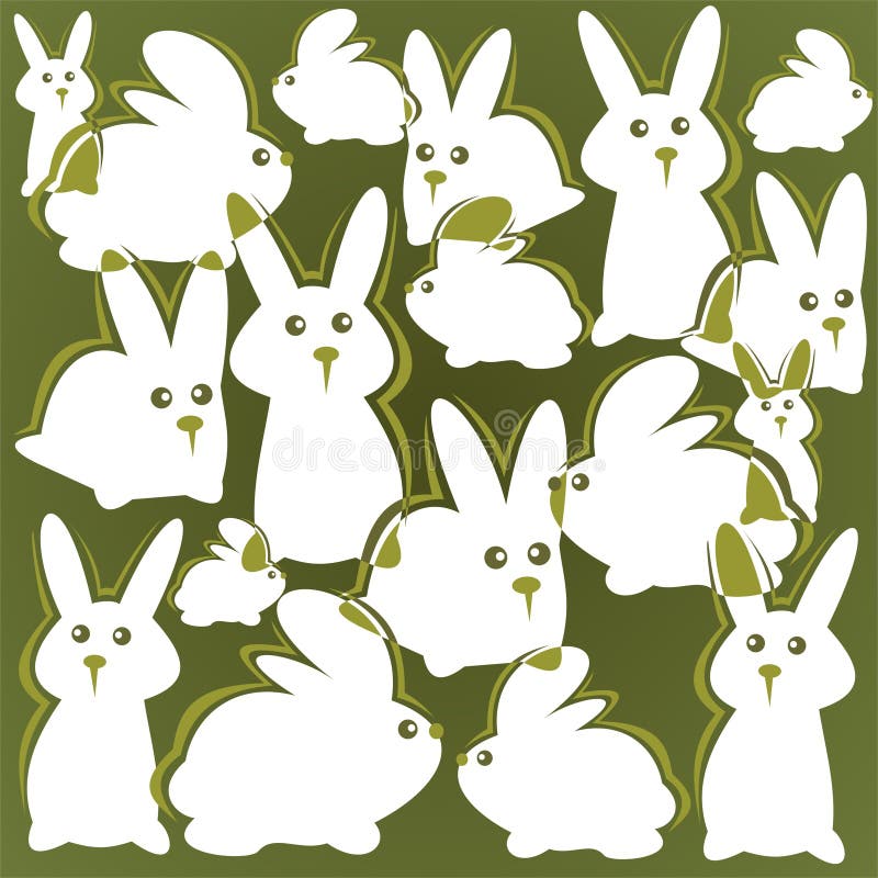 Rabbits background stock vector. Illustration of cheerful - 8475495