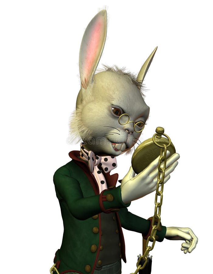 Rabbits with Clock stock illustration. Illustration of rendering - 16733324