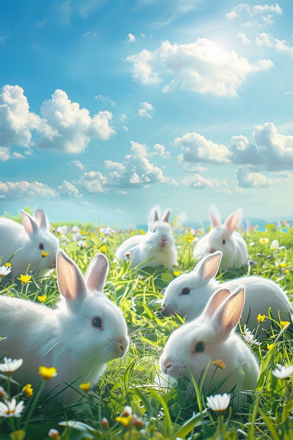 Rabbits Field Close Up Sunny Weather Stock Photos - Free & Royalty-Free ...