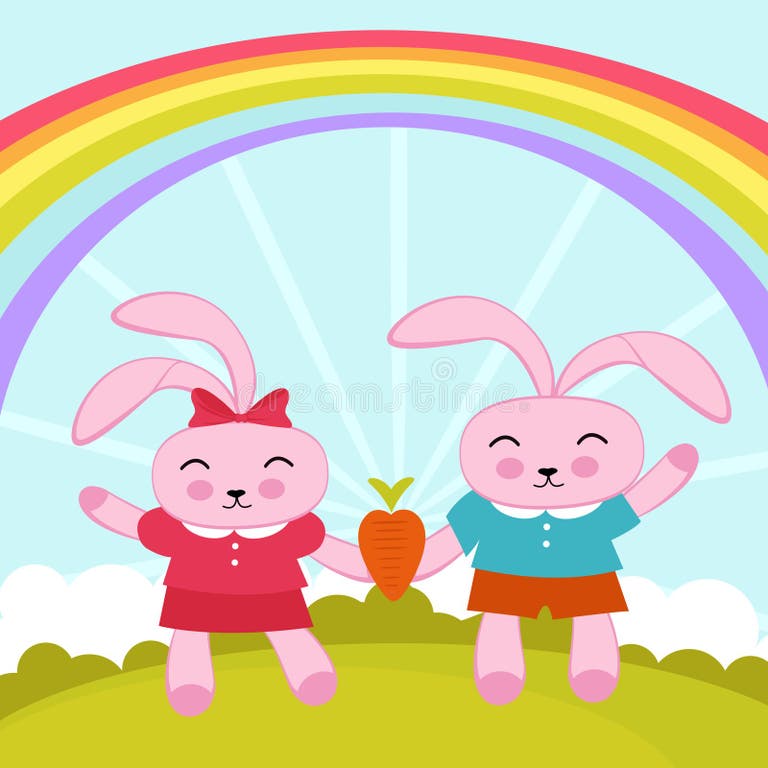 Two Male Rabbits Stock Illustrations – 46 Two Male Rabbits Stock ...