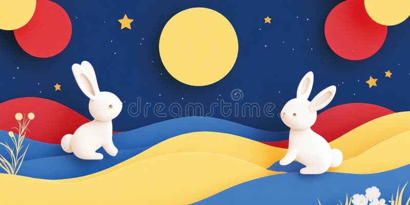 Rabbits at night stock photo. Image of adventure, friendship - 359628234