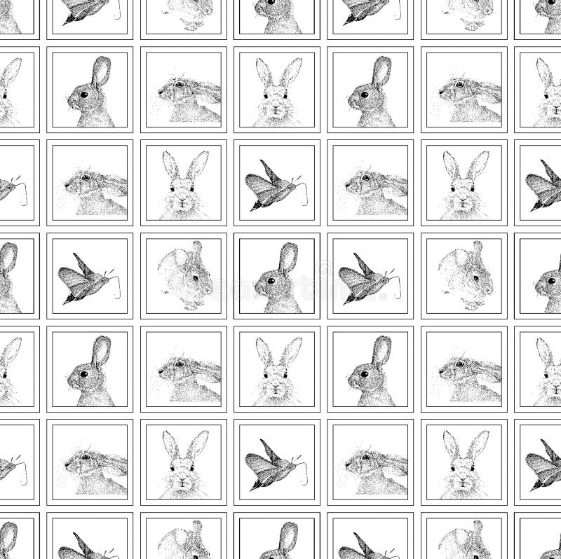 Running Rabbit stock illustration. Illustration of forties - 142106490