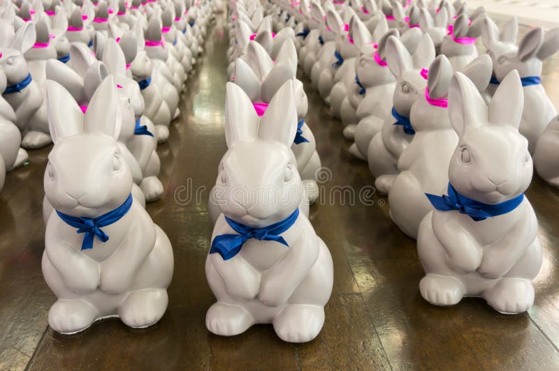 Rabbits stock photo. Image of objects, rows, rabbits - 45354650