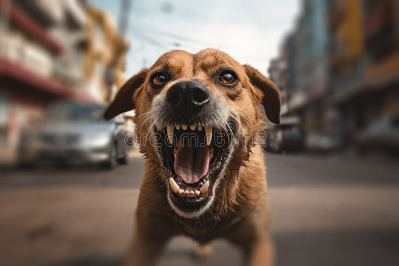 Rabies in a Angry Dog Ai Generative Stock Image - Image of animal ...