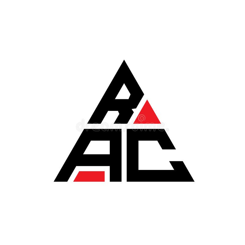 RAC Triangle Letter Logo Design with Triangle Shape. RAC Triangle Logo ...
