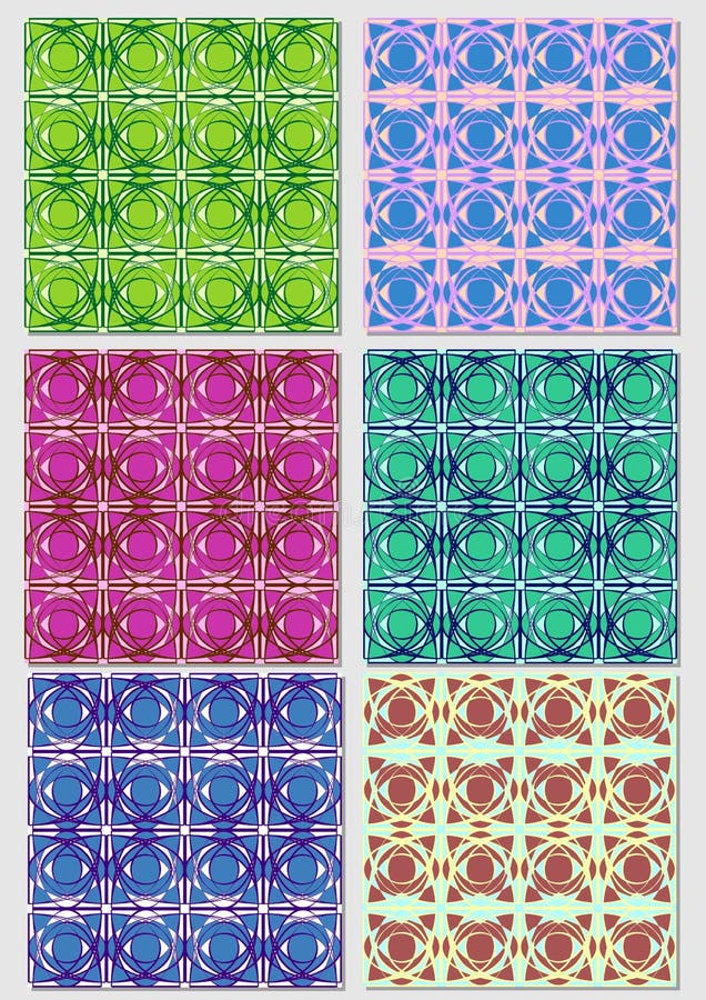 Raccolta Dei Modelli Astratti in Varie Combinazioni Di Colore Campione ... Raccolta Dei Modelli Astratti in Varie Combinazioni Di Colore Campione ...