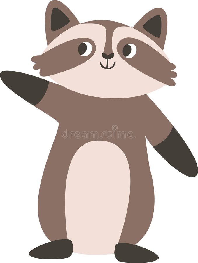 Raccoon Animal Pointing stock vector. Illustration of dress - 300542500