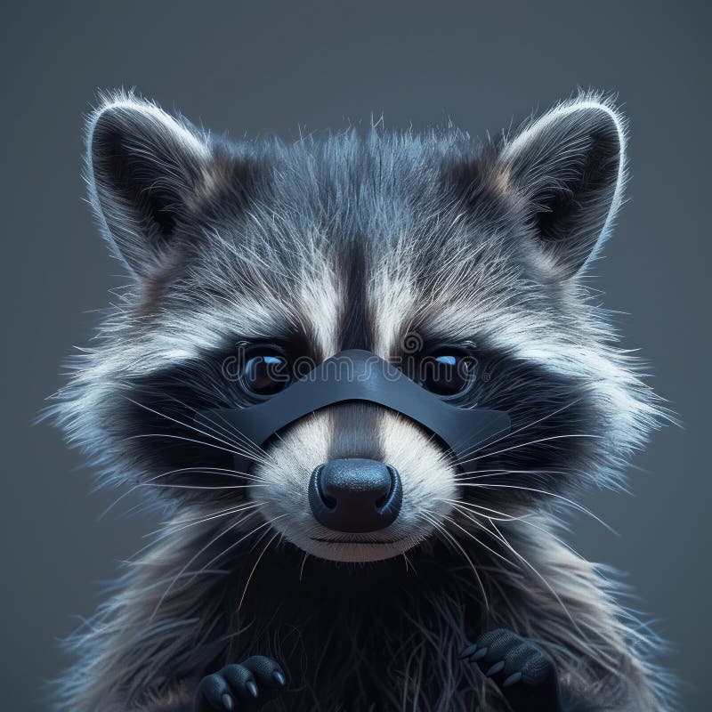 Raccoon Bandit a Cute Raccoon with a Playful Mask Stock Photo - Image ...