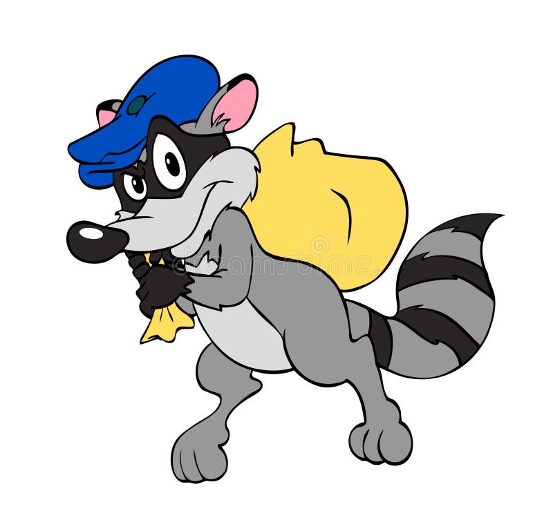Raccoon Burglar stock vector. Illustration of creature - 28588804
