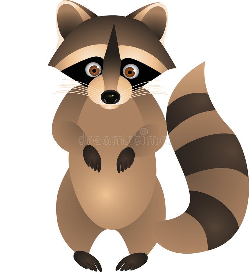 Raccoon cartoon stock vector. Illustration of happy, mammal - 23184792