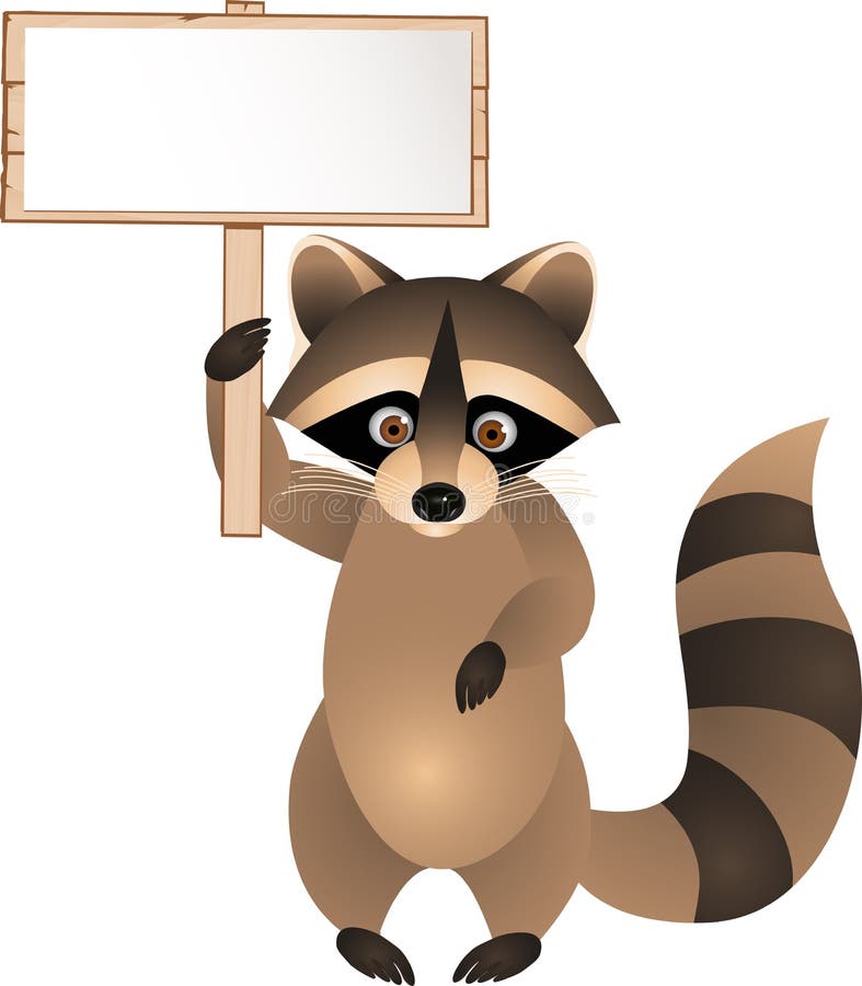 Raccoon cartoon stock vector. Illustration of cartoon - 23264385