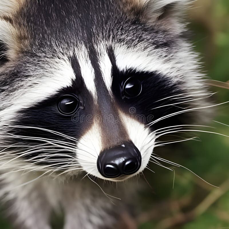Raccoon Face stock illustration. Illustration of wildlife - 274302823