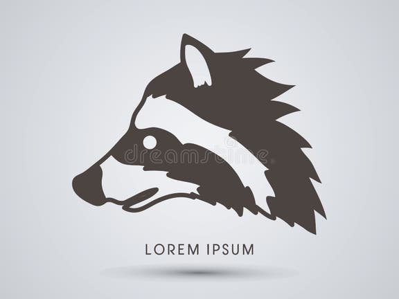 Raccoon face side view stock vector. Illustration of procyon - 87561071