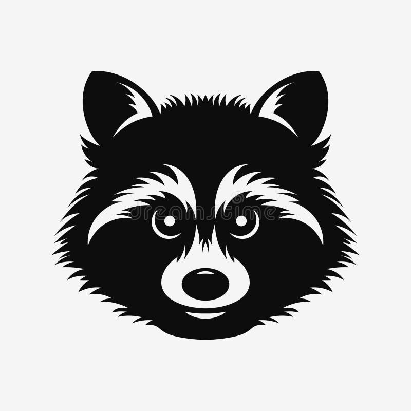 Raccoon Head, Face Logo. Vector Icon Template Stock Illustration ...
