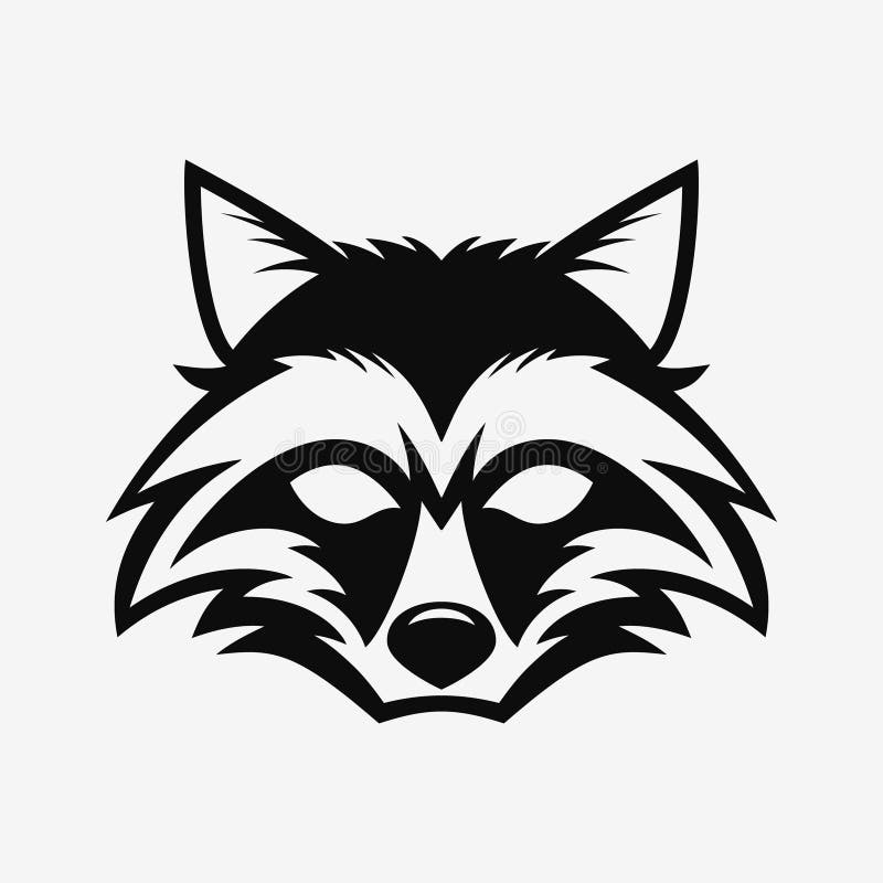 Raccoon Head, Face Logo. Vector Icon Template Stock Vector ...