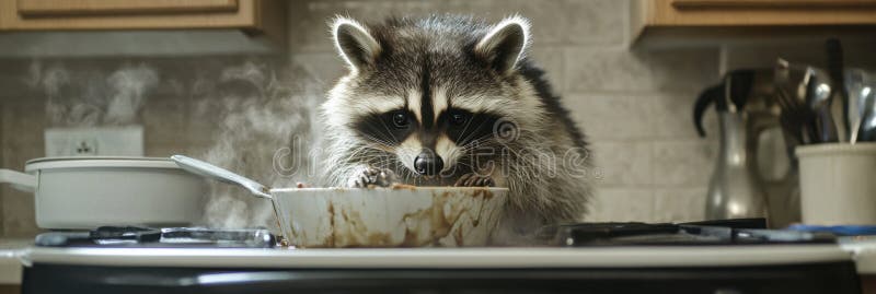 Raccoon Hilariously Creates a Comical Mess while Preparing Soup in a ...