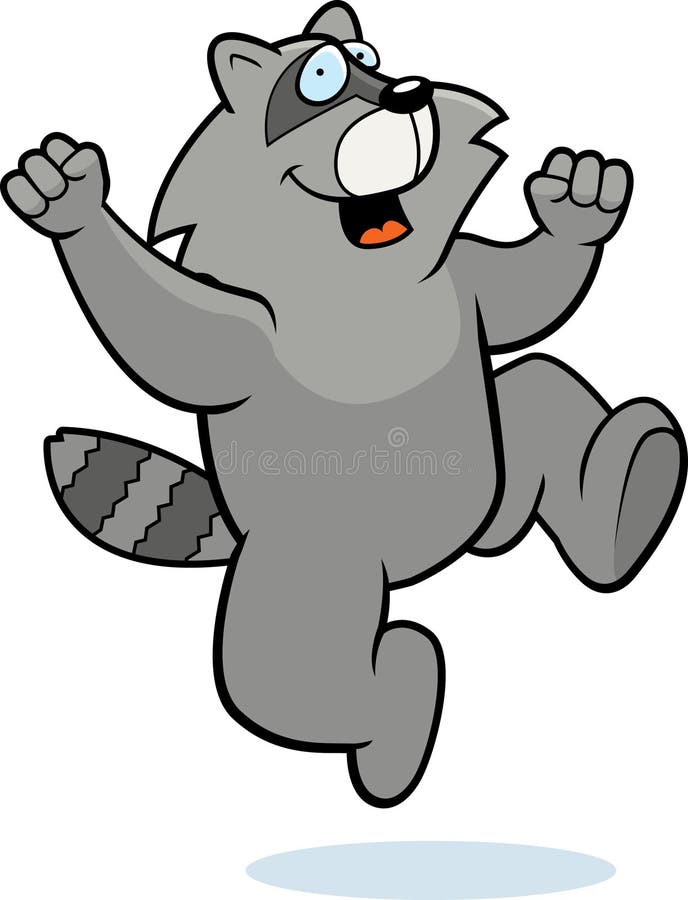 Raccoon Jumping stock vector. Illustration of success - 10862957