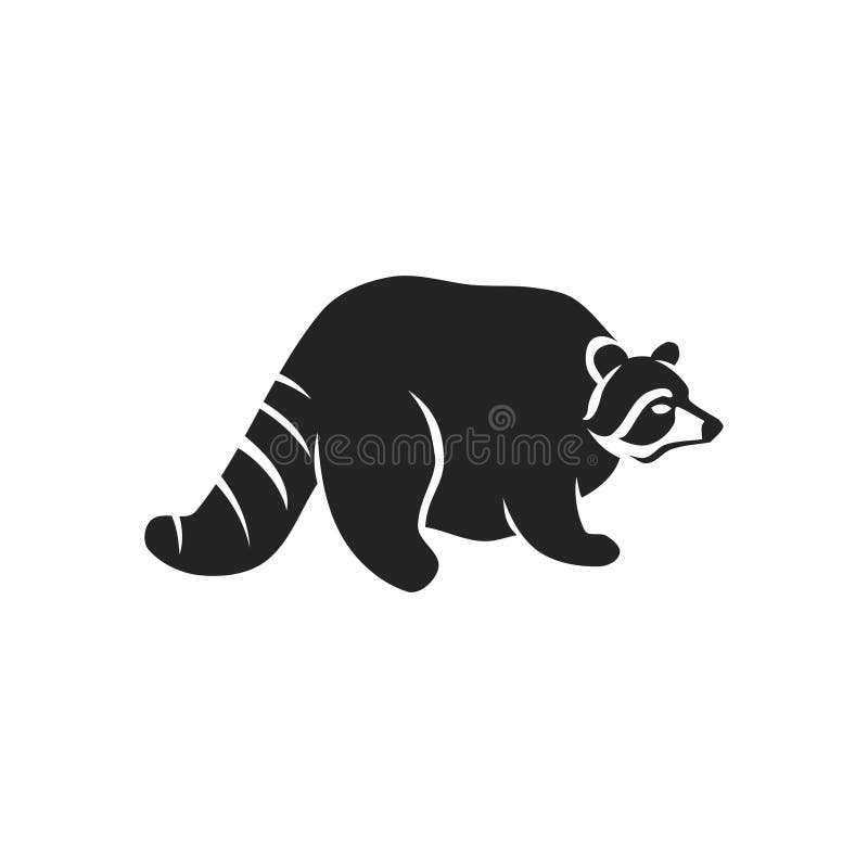 Raccoon Logo Template Isolated. Brand Identity. Icon Abstract Vector ...