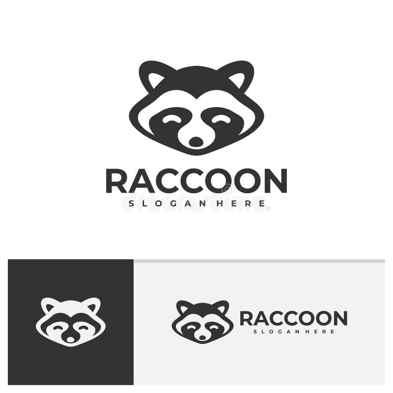 Raccoon Logo Vector Template, Creative Raccoon Head Logo Design ...