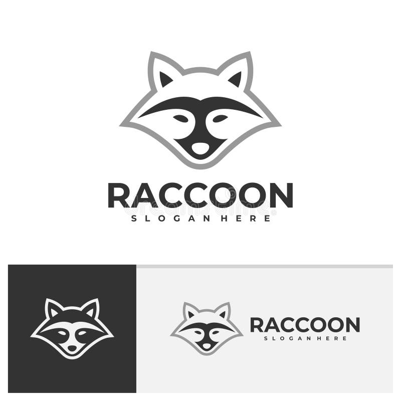 Raccoon Logo Vector Template, Creative Raccoon Head Logo Design ...