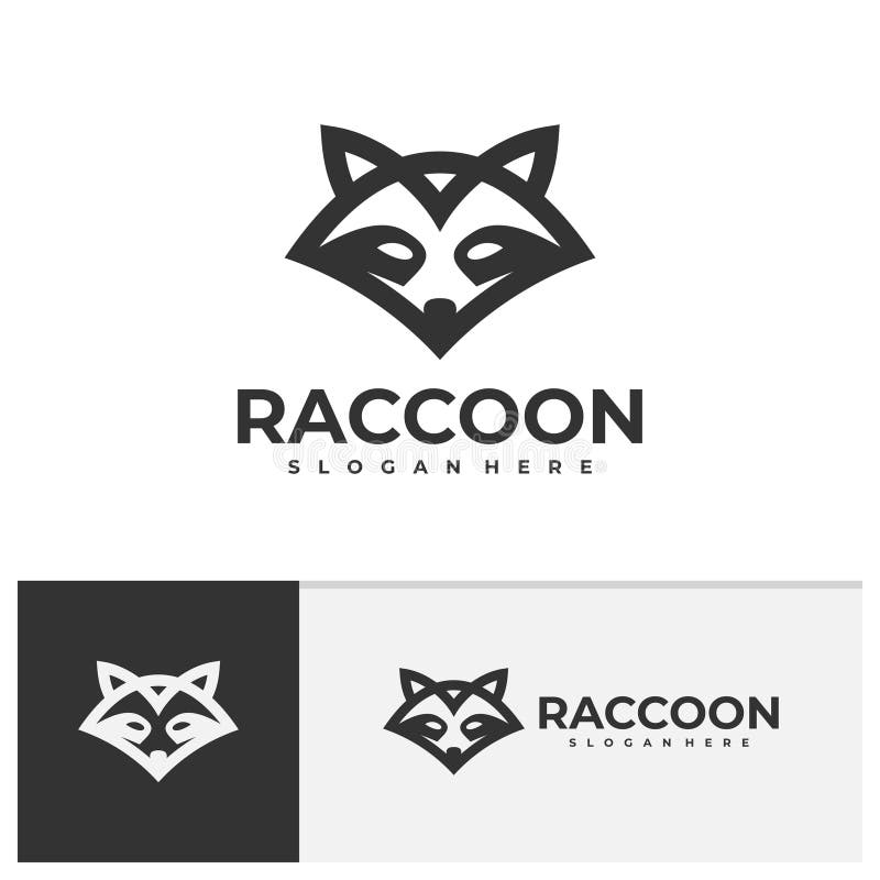Raccoon Logo Vector Template, Creative Raccoon Head Logo Design ...