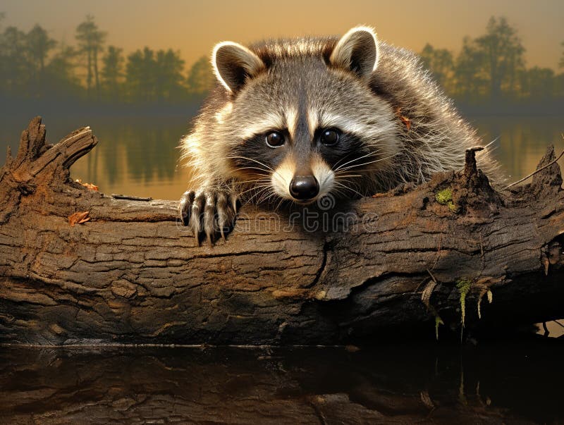 Ai Generated Illustration Wildlife Concept of Raccoon Stock ...