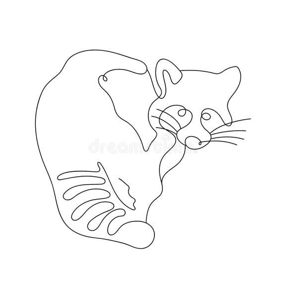 Continuous Line Raccoon Stock Illustrations – 39 Continuous Line ...