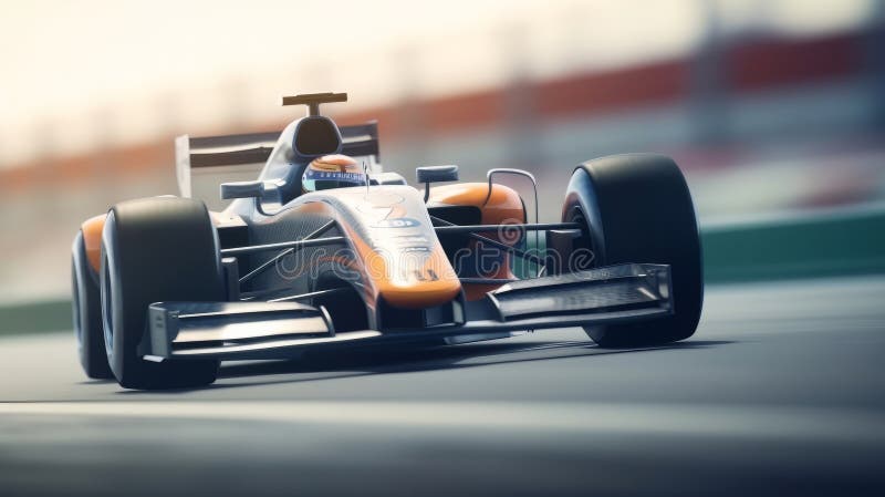 Race Car Blurred Motion Crossing the Finish Line. Generative Ai Stock ...