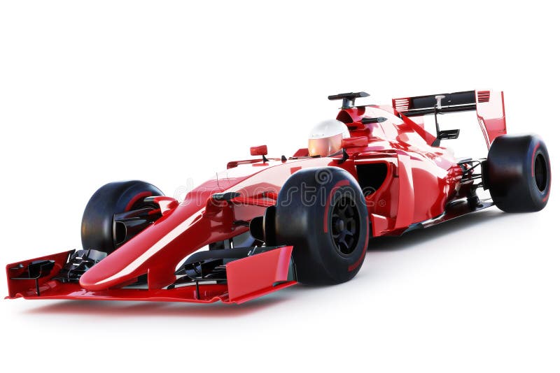 Motor Sports Race Car Front Angled View Speeding Down a Track Stock ...