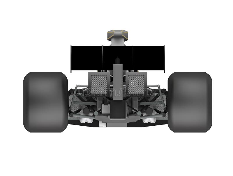 Race car formula back view stock illustration. Illustration of rear ...