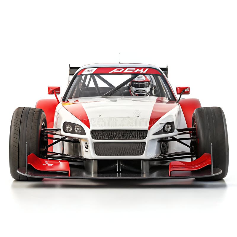 Race Car Front View Isolated on White Background Stock Illustration ...
