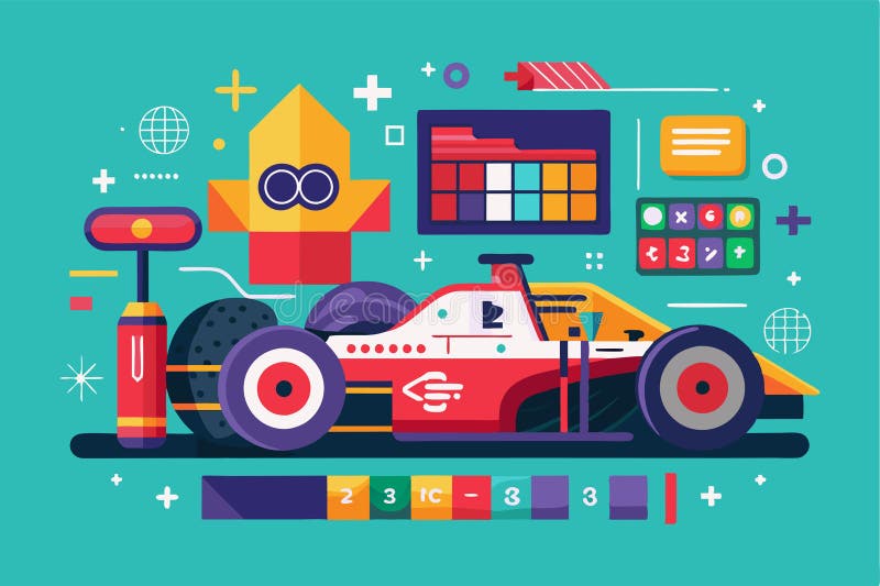 Race Car Elements Stock Illustrations – 4,950 Race Car Elements Stock ...