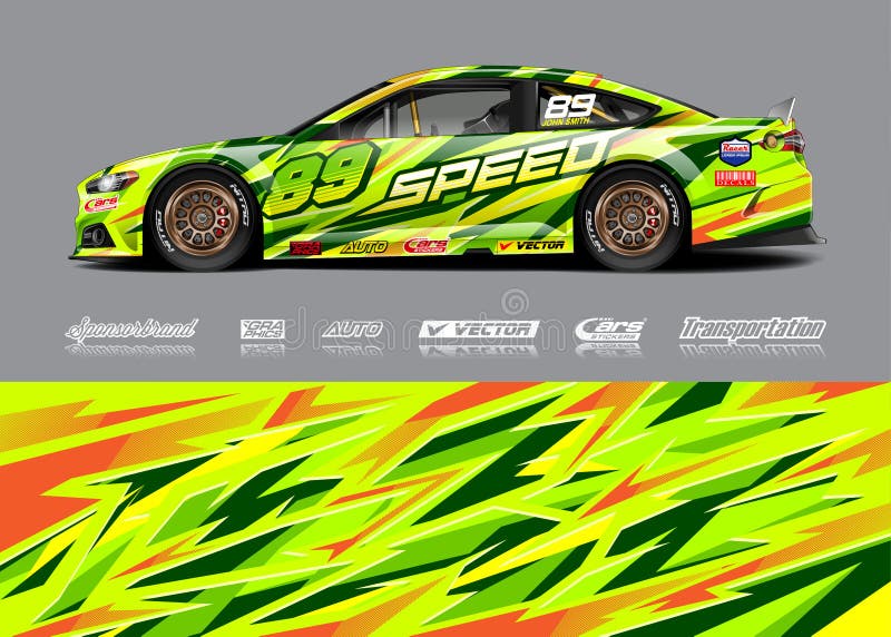 Race Car Livery Design Illustration Stock Vector - Illustration of wrap ...