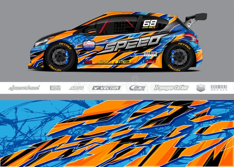 Car Livery Design Vector. Graphic Abstract Stripe Racing Background ...