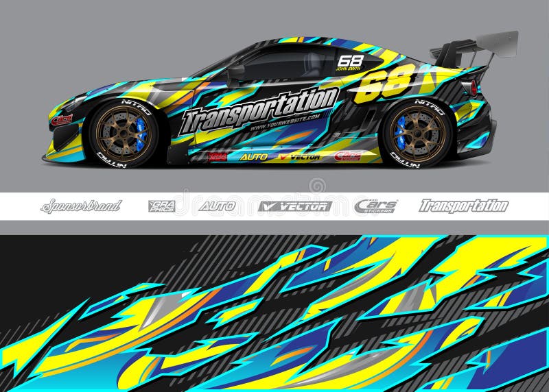 Race car livery designs stock vector. Illustration of drift - 209815569