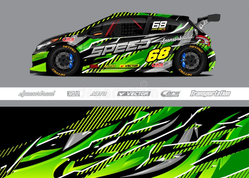Race car livery designs stock vector. Illustration of sport - 209815573