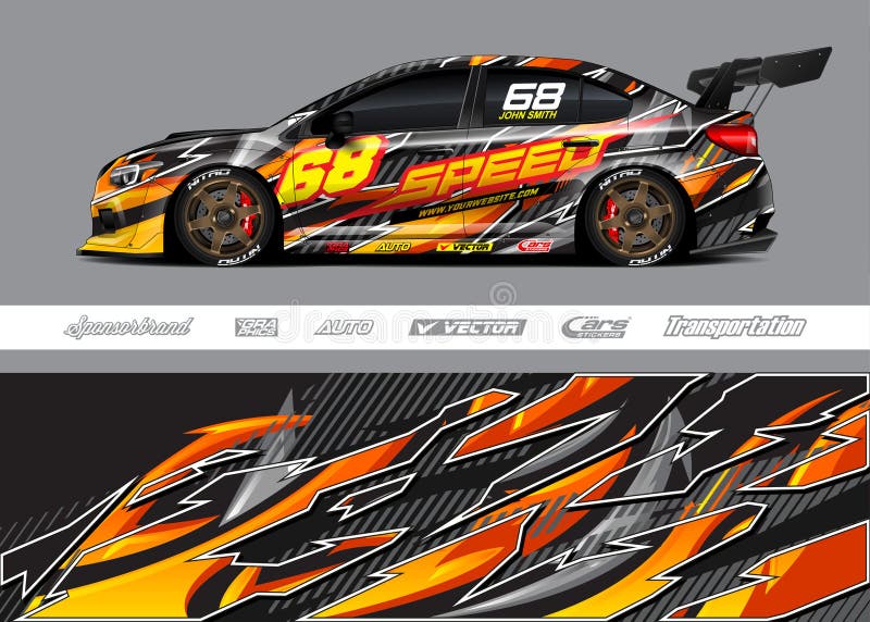 Race car livery designs stock vector. Illustration of transportation ...