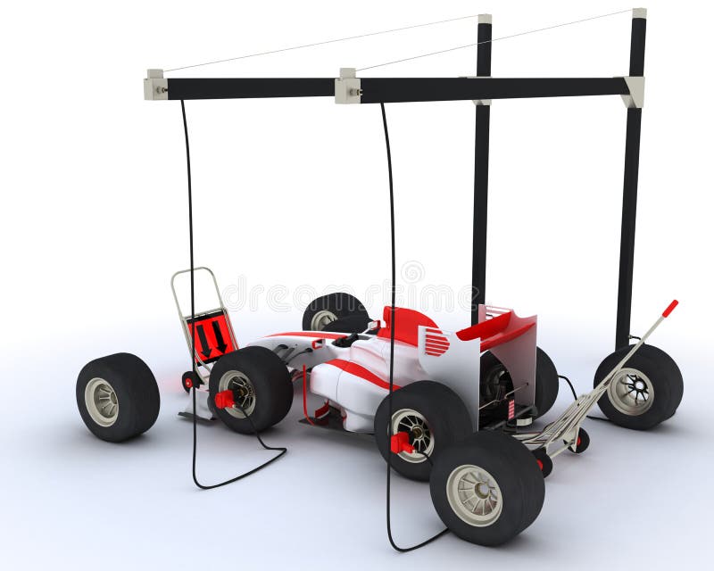 Race car pit stop stock illustration. Illustration of race - 24203440