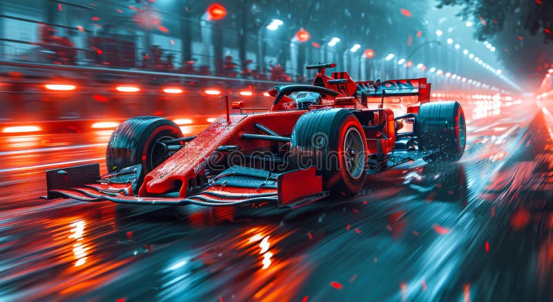 Race Car. Racer Drive on the Track Stock Photo - Image of grand, pilot ...