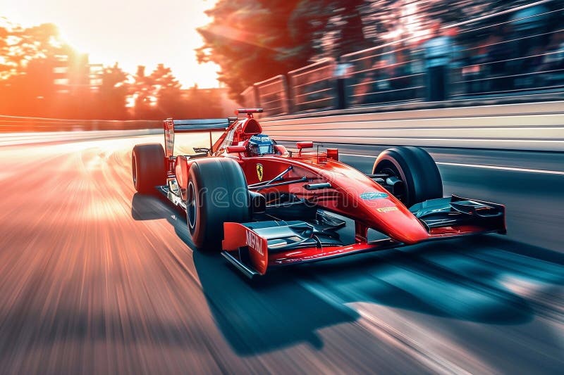 Race Car on the Road. Motion Blur. Stock Illustration - Illustration of ...