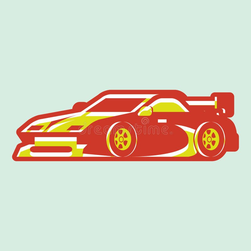 Race Car. Vector Illustration Decorative Design Stock Vector ...