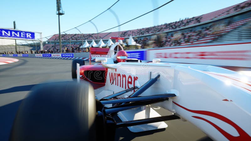 Race Car. Very Fast Driving. 3d Rendering. Stock Illustration ...