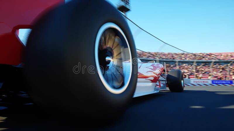 Race Car. Very Fast Driving. 3d Rendering. Stock Illustration ...