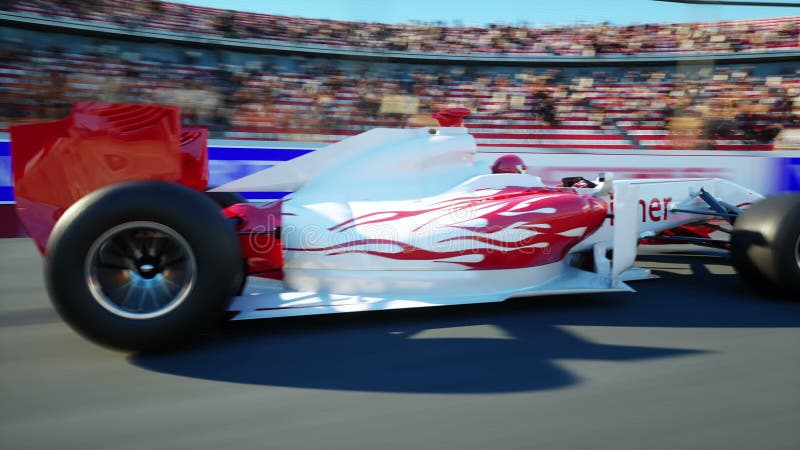 Race Car. Very Fast Driving. Realistic 4K Animation. Stock Footage ...